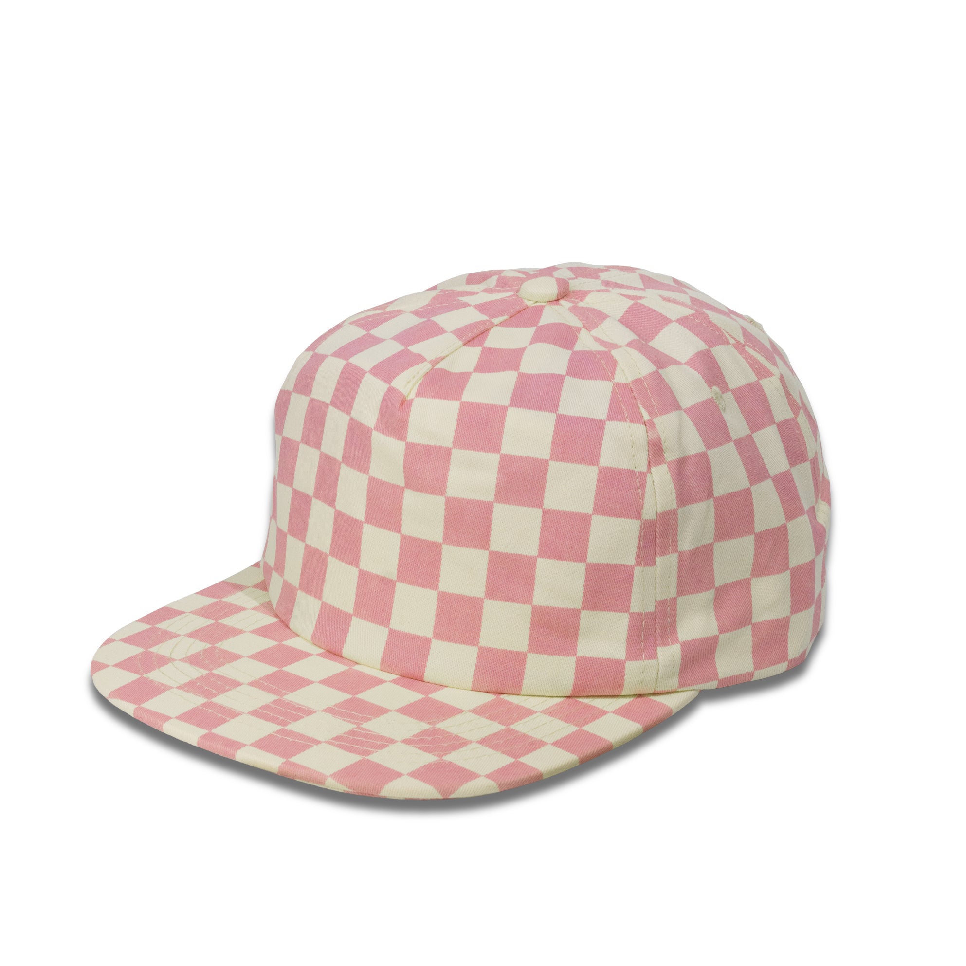 Plain Flat Unstructured 5Panel Checkboard Hat 5057 – BASIC CAP